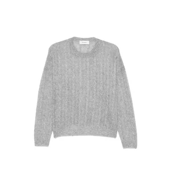 LISA YANG Cable-knit Cashmere And Silk Jumper - Gray