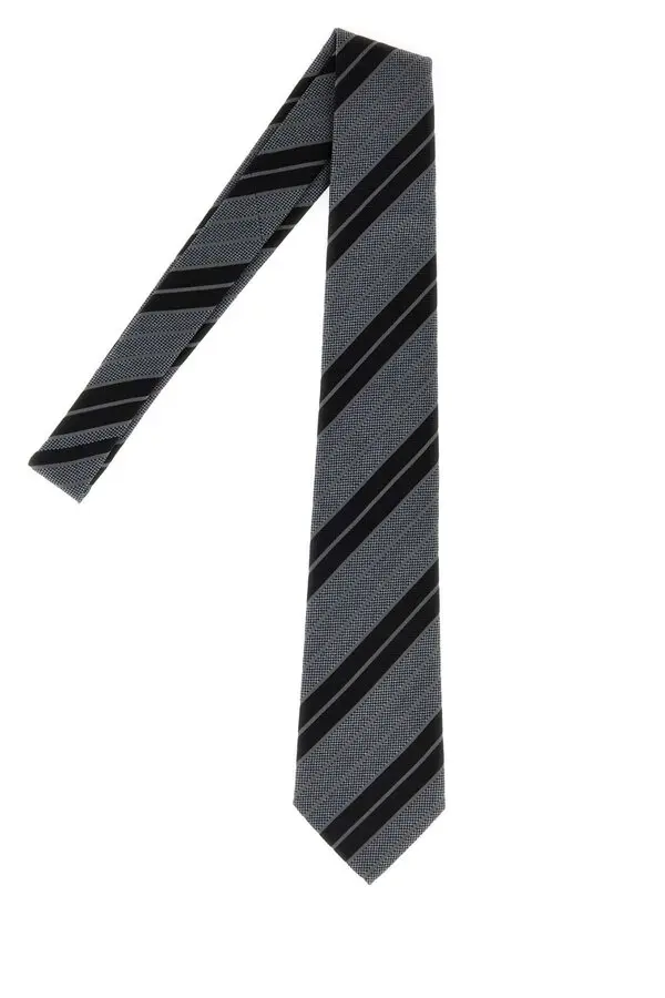Saint Laurent Embroidered Jacquard Tie