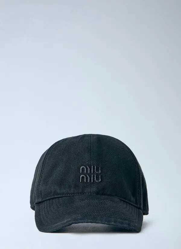 Miu Miu Drill Baseball Cap - Black