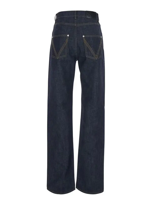 Bottega Veneta Contrast Stitching Denim Jeans - Multicolor