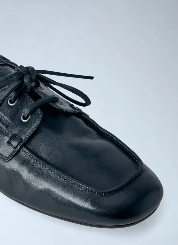 Prada Leather Moccasins