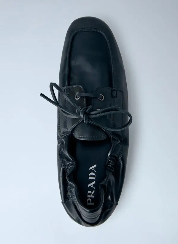 Prada Leather Moccasins