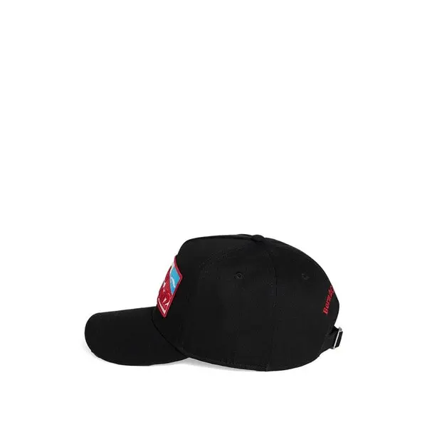 Dsquared2 Cotton Logo Patch Baseball Cap