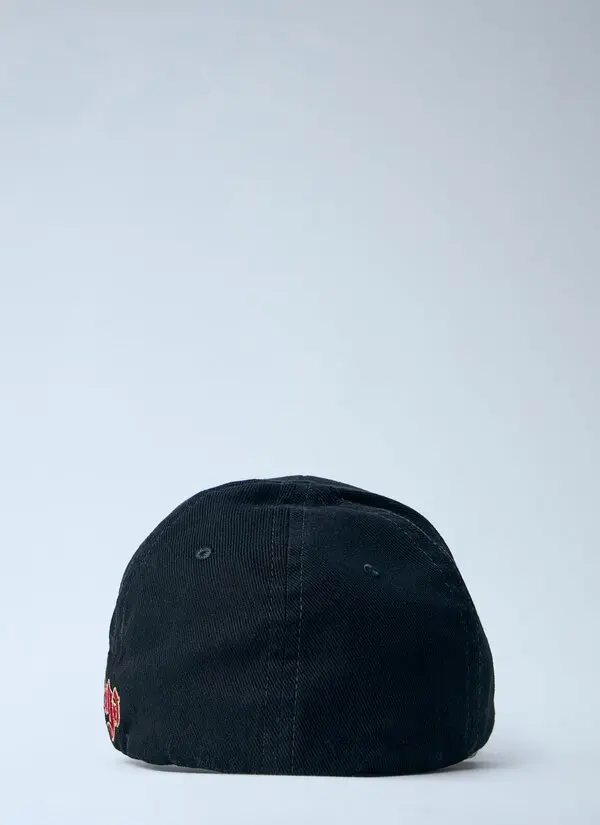 Balenciaga Embroidered Logo Cap - Black