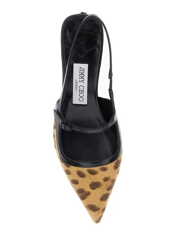 JIMMY CHOO Didi Slingback Pumps With Leopard Motif - Multicolor