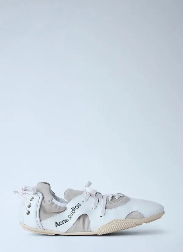 Acne Studios Leather Lace-up Sneakers - White