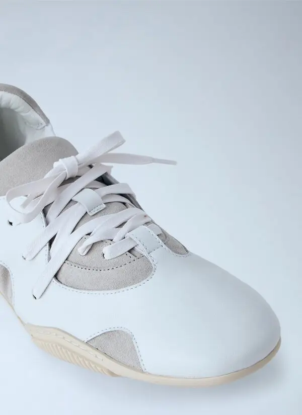 Acne Studios Leather Lace-up Sneakers - White