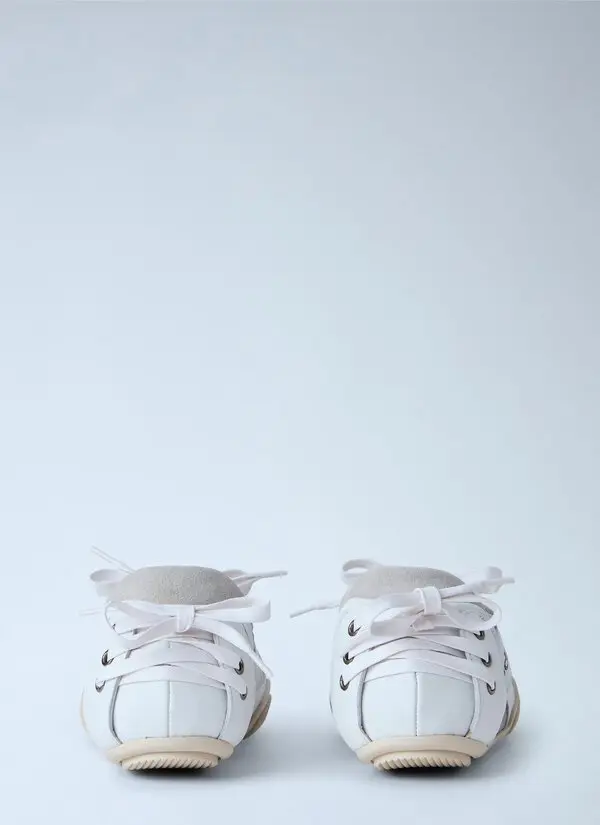 Acne Studios Leather Lace-up Sneakers - White