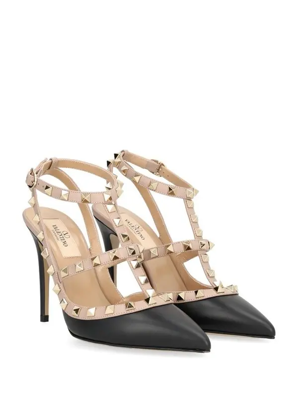 Valentino Garavani Rockstud Patent Leather Pumps - Black
