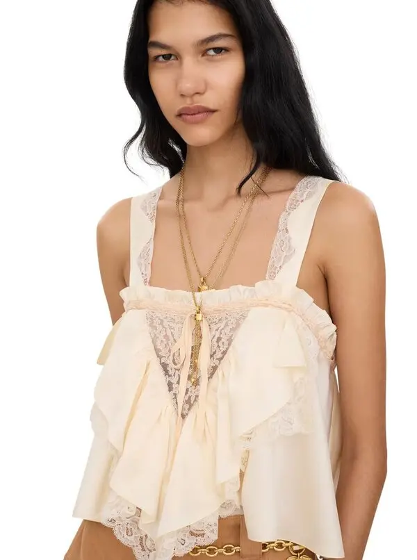 Chloé Gold Color Multi-layer Necklace With Lobster Clasp On The Back In Brass For - Multicolor