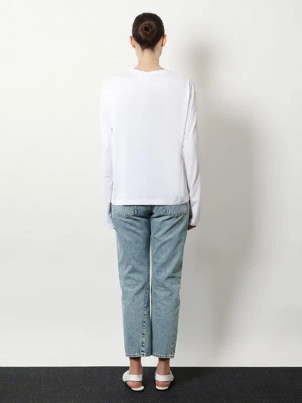 TOTEME Classic Long-sleeve Lyocell And Cotton T-shirt - White