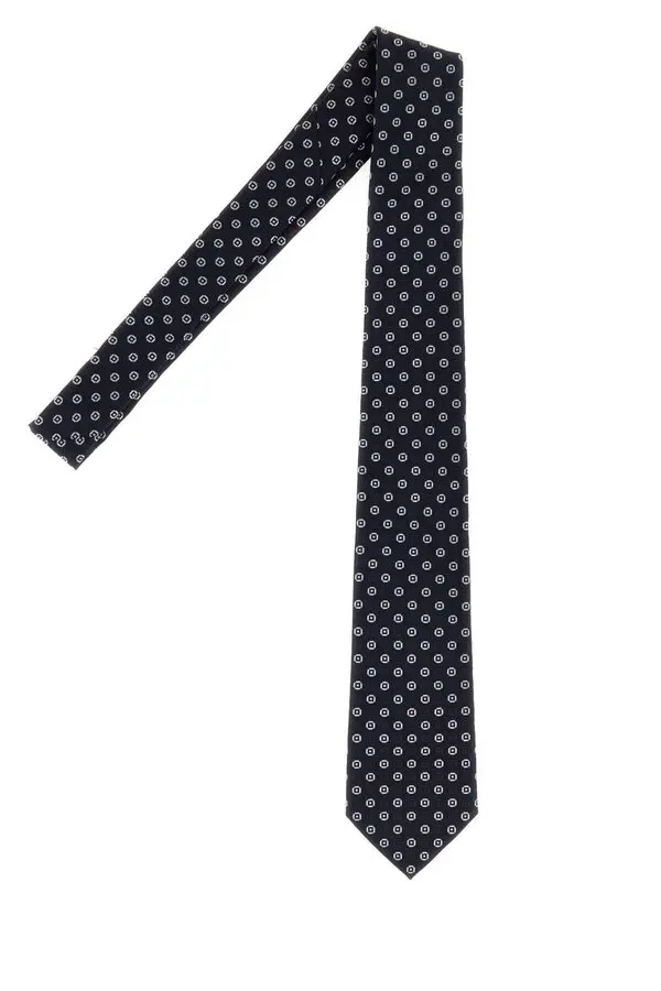 Saint Laurent Embroidered Jacquard Tie