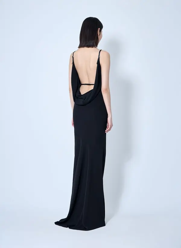 MUGLER Crepe Maxi Dress