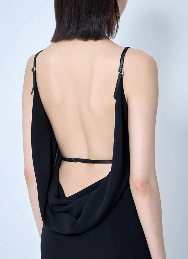 MUGLER Crepe Maxi Dress