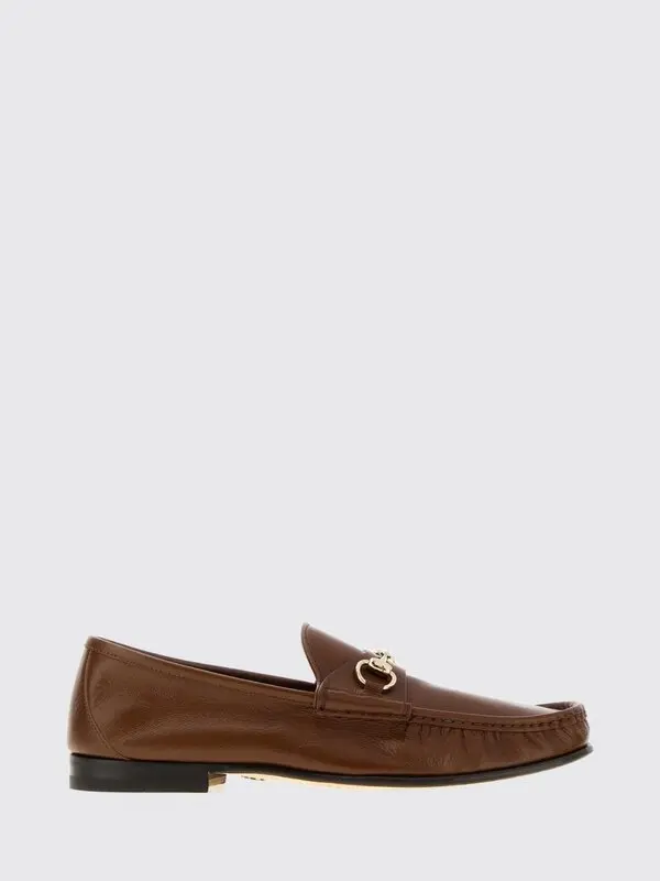 Gucci Lugano Smooth Leather Loafers With Horsebit Detail - Brown
