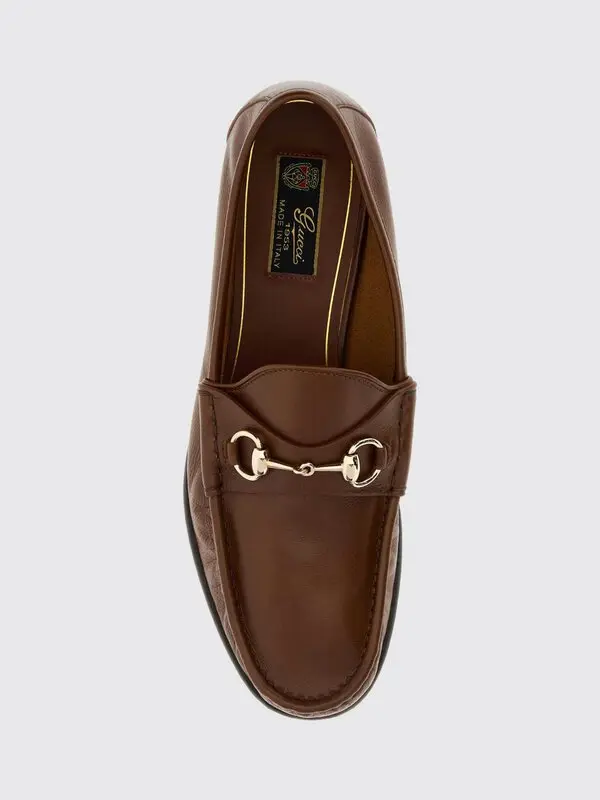 Gucci Lugano Smooth Leather Loafers With Horsebit Detail - Brown
