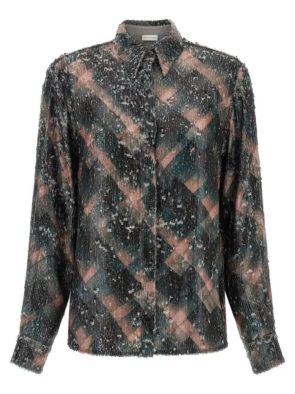 Dries Van Noten Chowy Emb' Shirt - Green