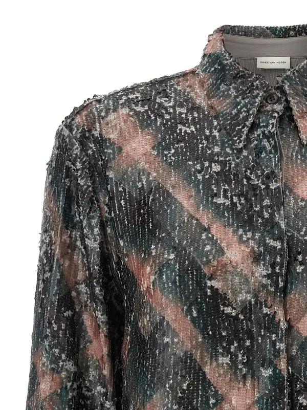 Dries Van Noten Chowy Emb' Shirt - Green