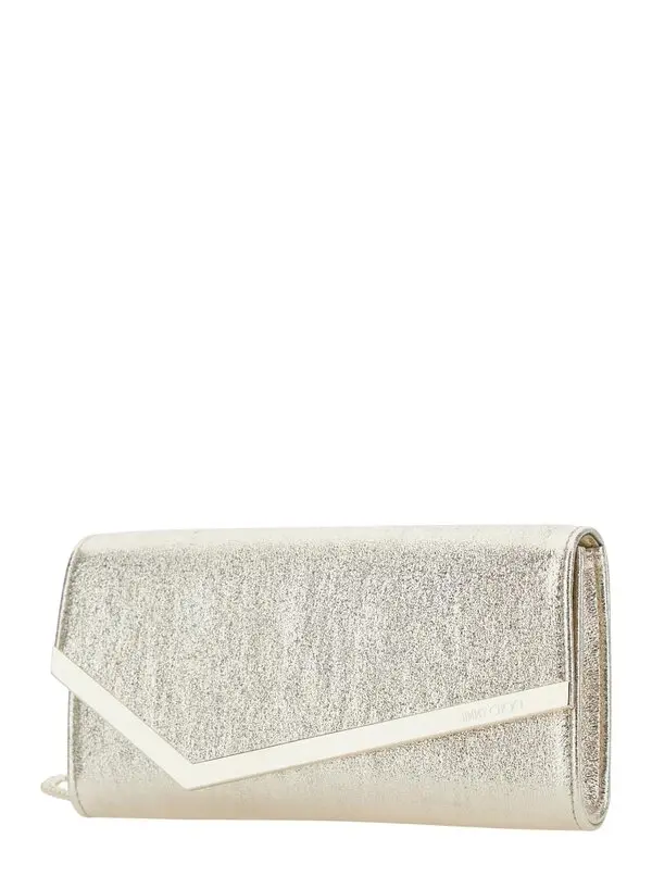 JIMMY CHOO Emmie' Metallic Colored Pouch With Chain Shoulder Strap In Leather Blend For - Multicolor