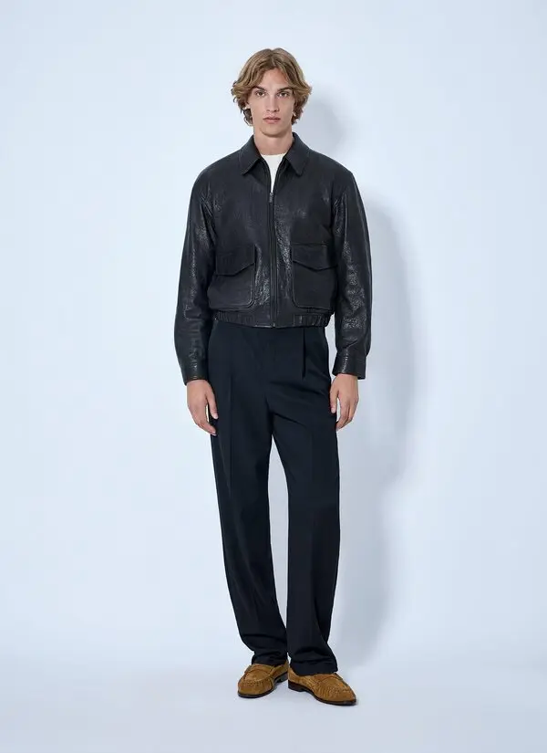 Saint Laurent Zip-front Leather Jacket