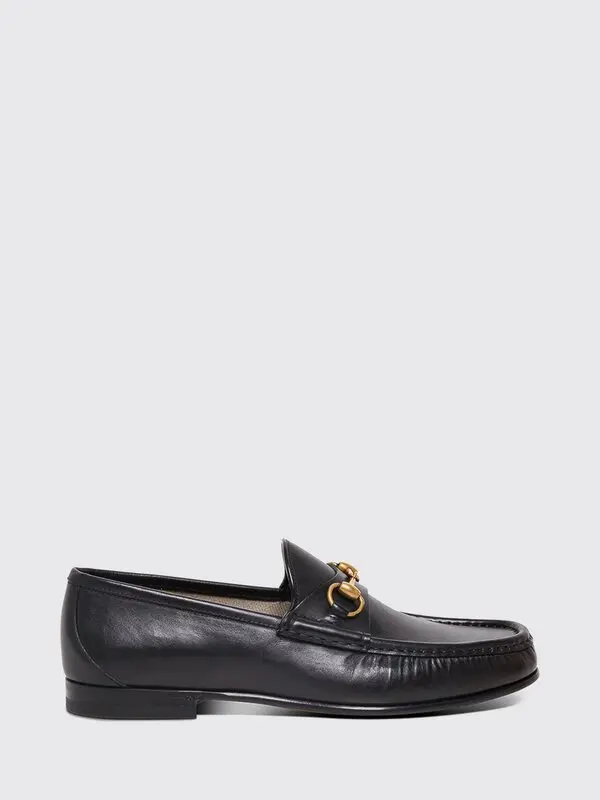 Gucci Calfskin Penny Loafers With Horsebit Detail And A Round Toe - Black