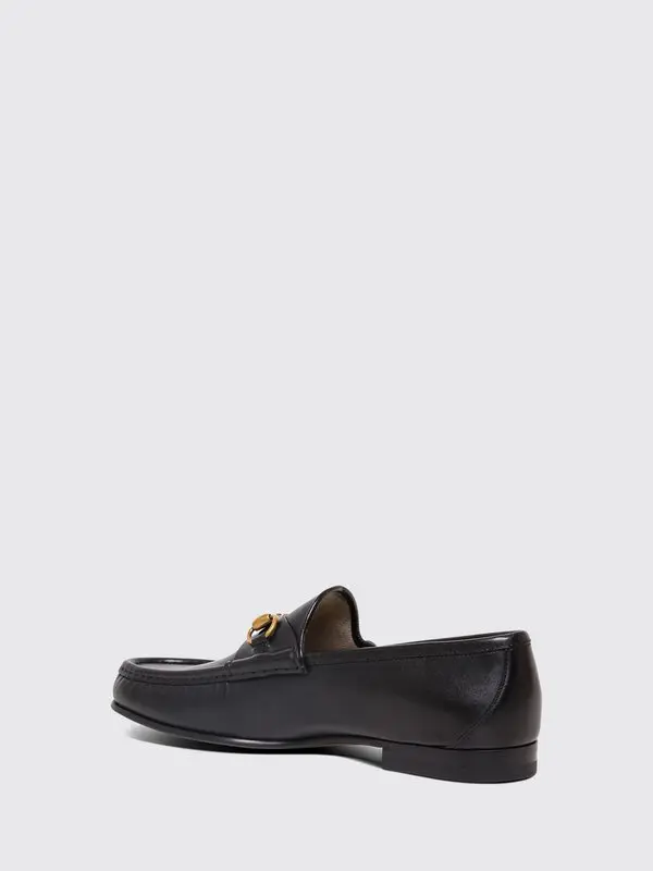 Gucci Calfskin Penny Loafers With Horsebit Detail And A Round Toe - Black
