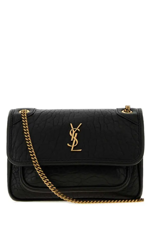 Saint Laurent Leather Mini Niki Crossbody Bag - Black