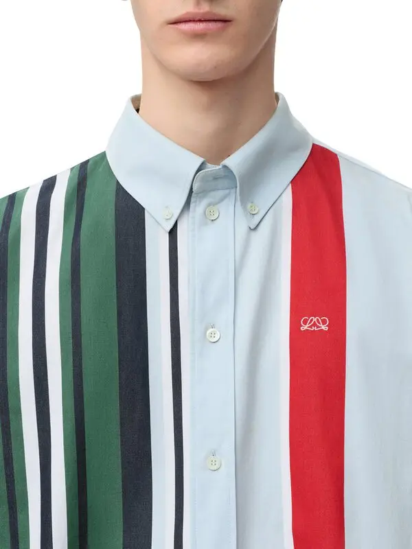 Loewe Mid-weight Striped Cotton Twill Shirt