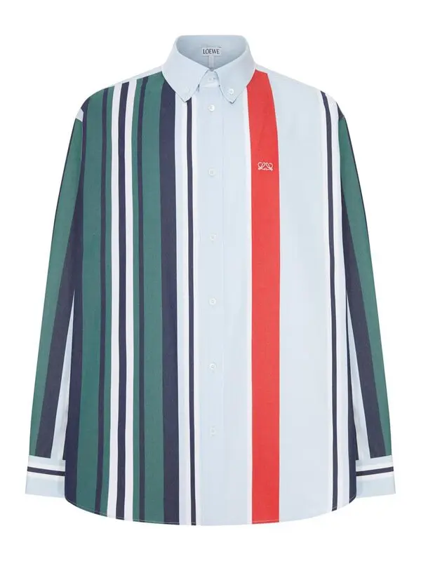 Loewe Mid-weight Striped Cotton Twill Shirt - Multicolor