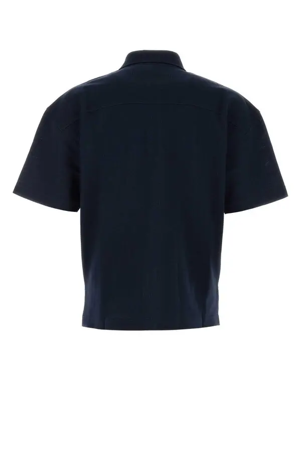 Saint Laurent Navy Piquet Polo Shirt