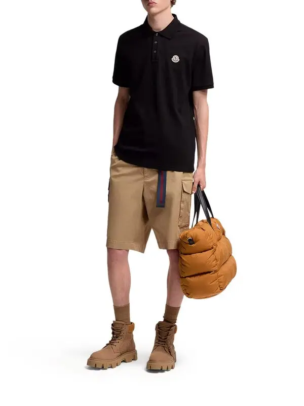 Moncler Cotton Piquet Polo Shirt With Logo Patch
