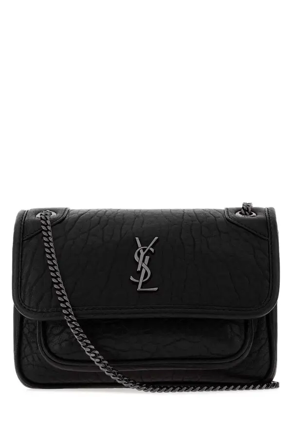 Saint Laurent Leather Mini Niki Crossbody Bag - Black