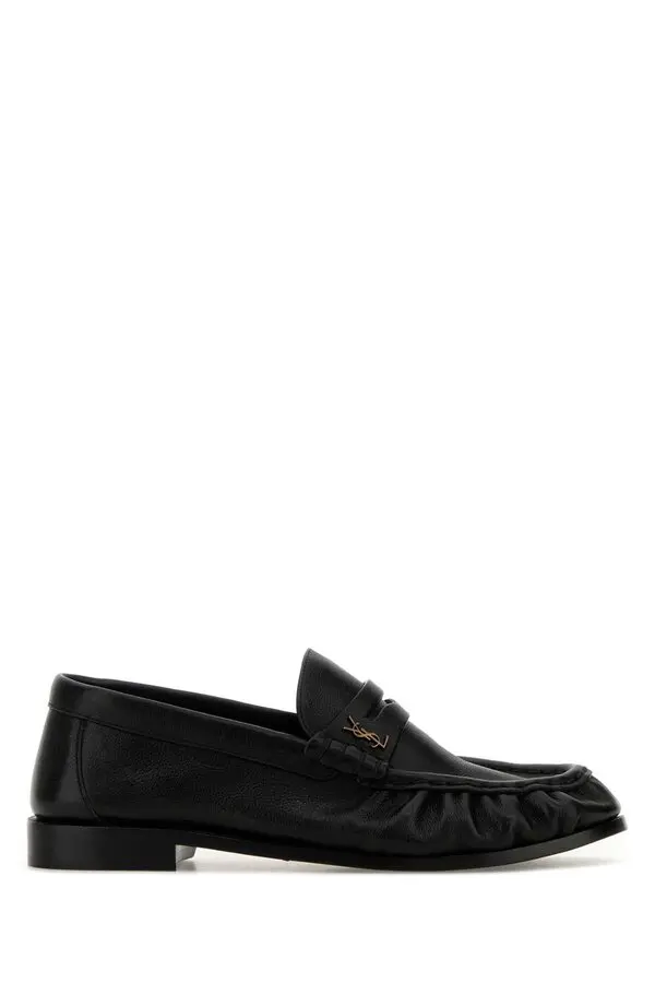 Saint Laurent Leather Le Loafers Loafers - Black