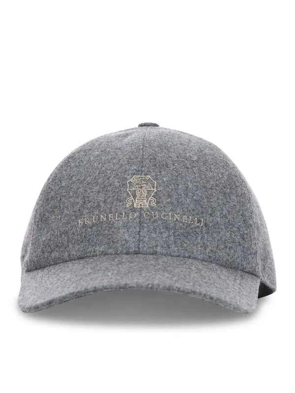 Brunello Cucinelli Flannel Baseball Hat