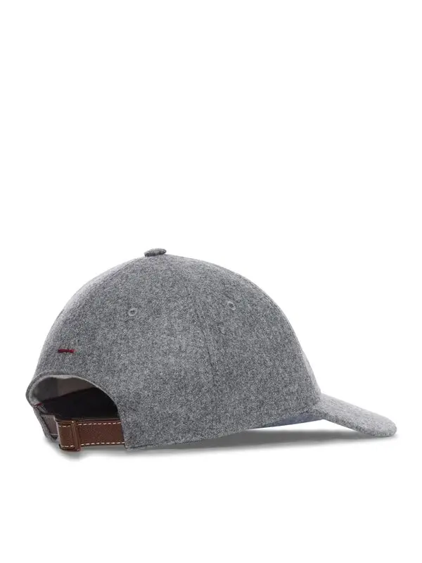 Brunello Cucinelli Flannel Baseball Cap - Gray