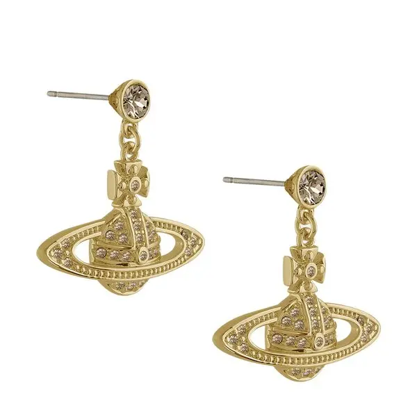 VIVIENNE WESTWOOD Mini Bas Relief Drop Earrings - Gold