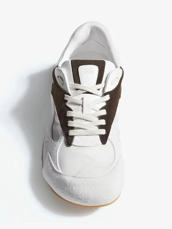 Bottega Veneta Suede And Fabric Sneakers - White