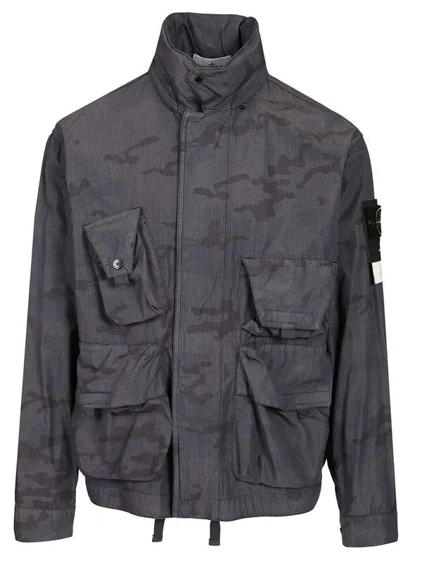 Stone Island Camouflage Field Jacket - Blue