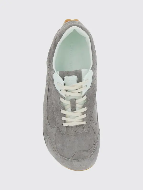 Bottega Veneta Orbit Flash Suede Calfskin Trainers - Gray