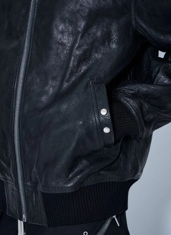 Rick Owens Dracuflight Hammered Leather Jacket
