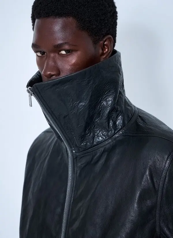 Rick Owens Dracuflight Hammered Leather Jacket