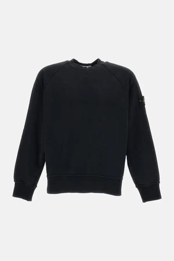Stone Island Regular-fit Crewneck Sweatshirt With Raglan Sleeves - Multicolor