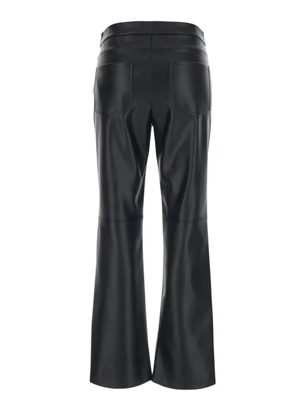 Max Mara Ecoleather Flared Pants - Black