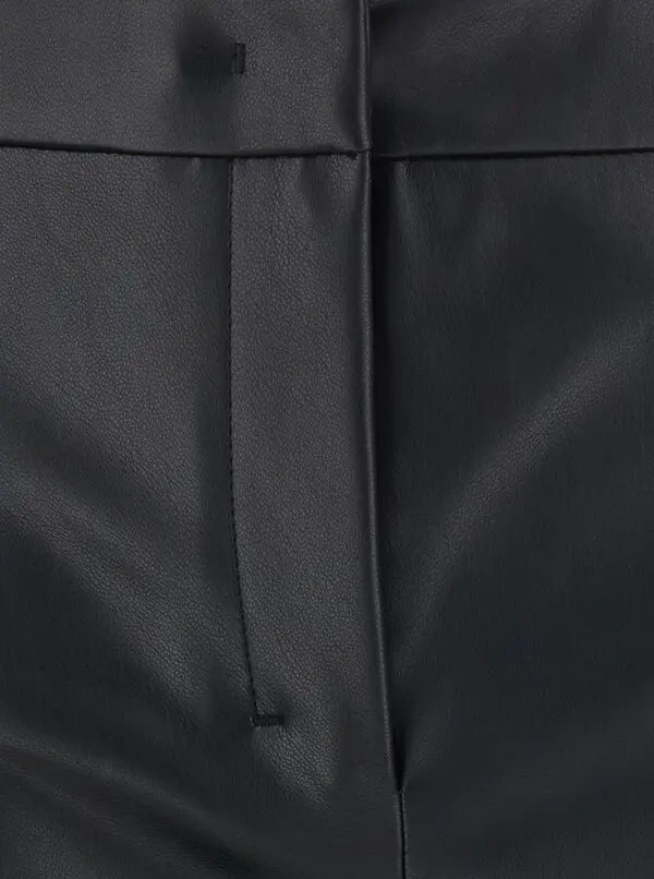 Max Mara Ecoleather Flared Pants - Black