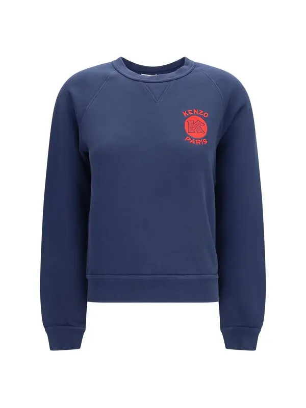 Kenzo Emblem Embroidered Cotton Sweatshirt