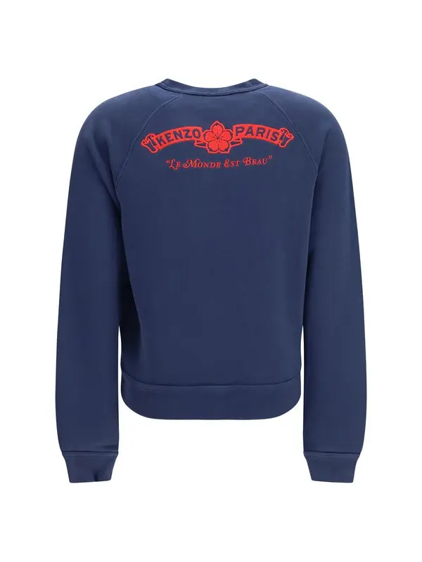 Kenzo Emblem Embroidered Cotton Sweatshirt