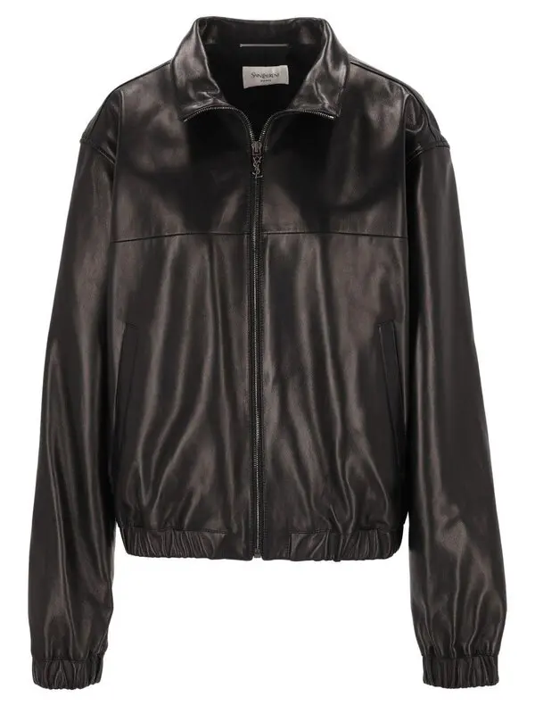 Saint Laurent Cassandre Lambskin Jacket - Black