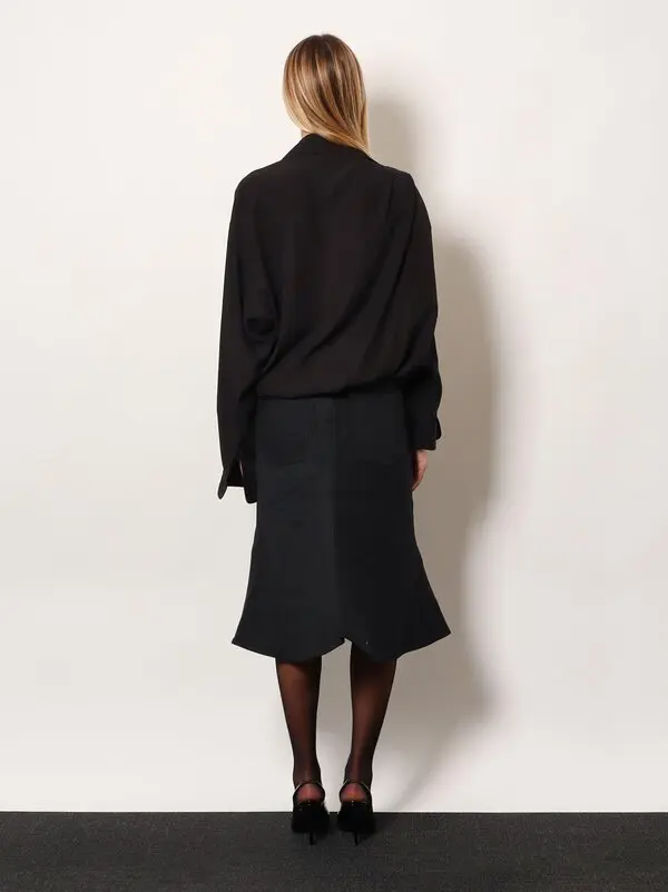 Balenciaga One Shoulder Lyocell Shirt