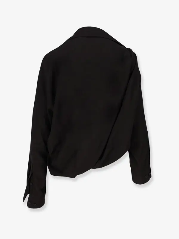 Balenciaga One Shoulder Lyocell Shirt