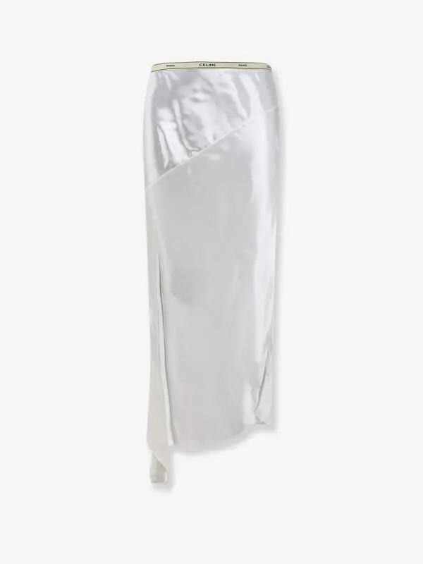Celine Viscose Satin Midi Skirt - Multicolor